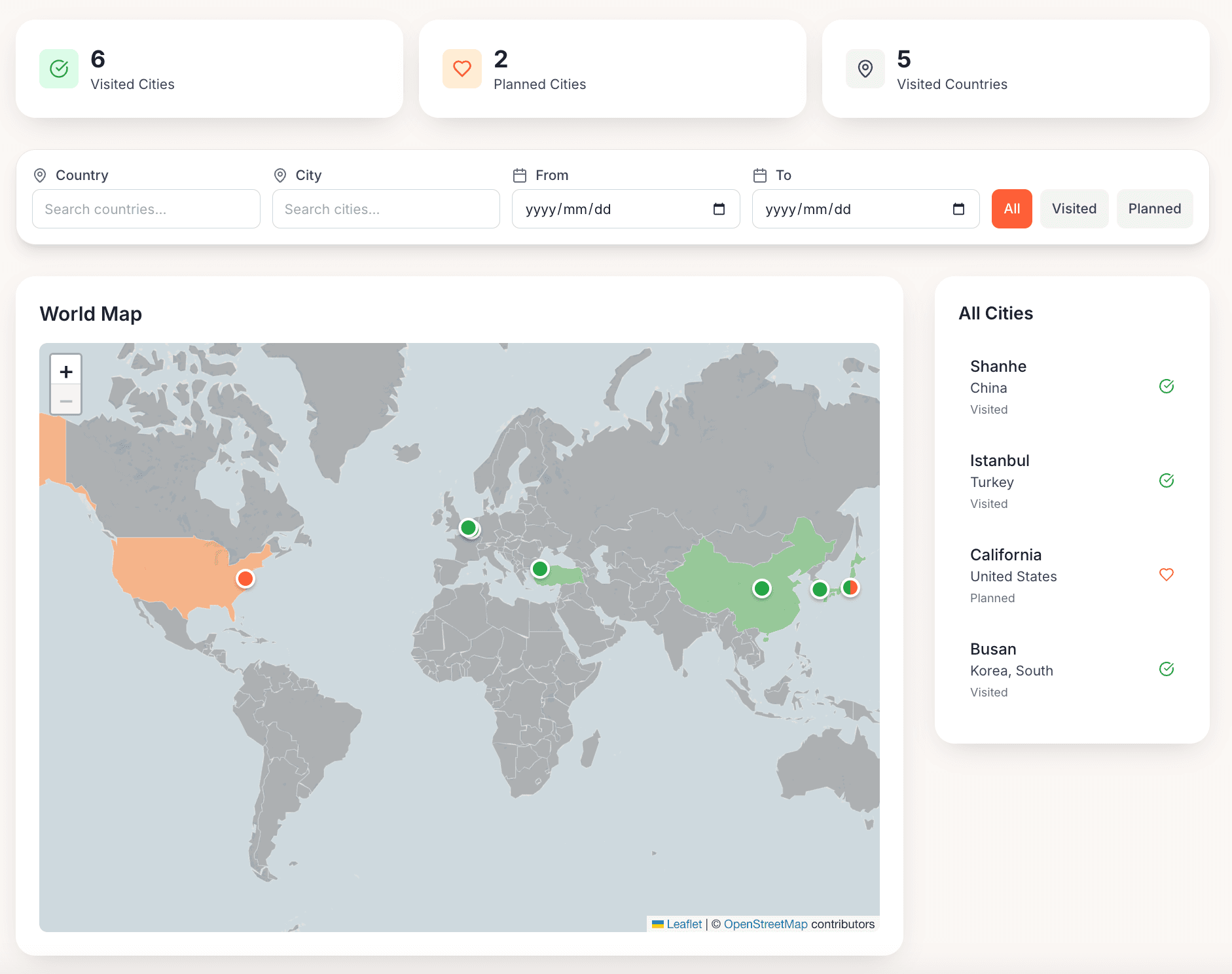 Travel Tracker